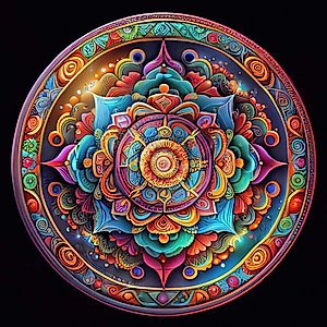 Stalente Diamond Painting Kits for Adults, 5D DIY Diamond Art Kits for Beginners Round Full Drill Diamond Painting for Home Wall Decoration Gift 12×12inch, Mandala