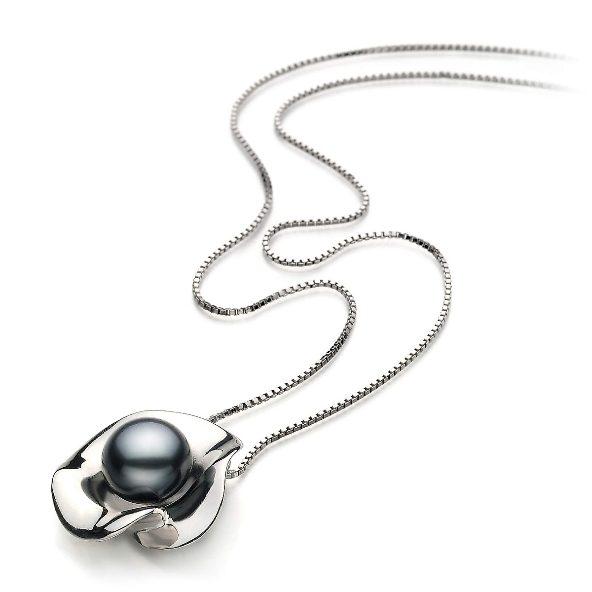 Rocio Black 9-10mm AA Quality Freshwater 925 Sterling Silver Cultured Pearl Pendant For Women