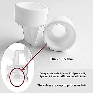 Mayyatt 6 Duckbill Valve, Works for Spectra S1 S2 S9 Working Well Same as Original Spectra Parts, Fit The ameda MYA Motif Luna Pump with no Difficulty, Breast Pump Accessories Replacement Part