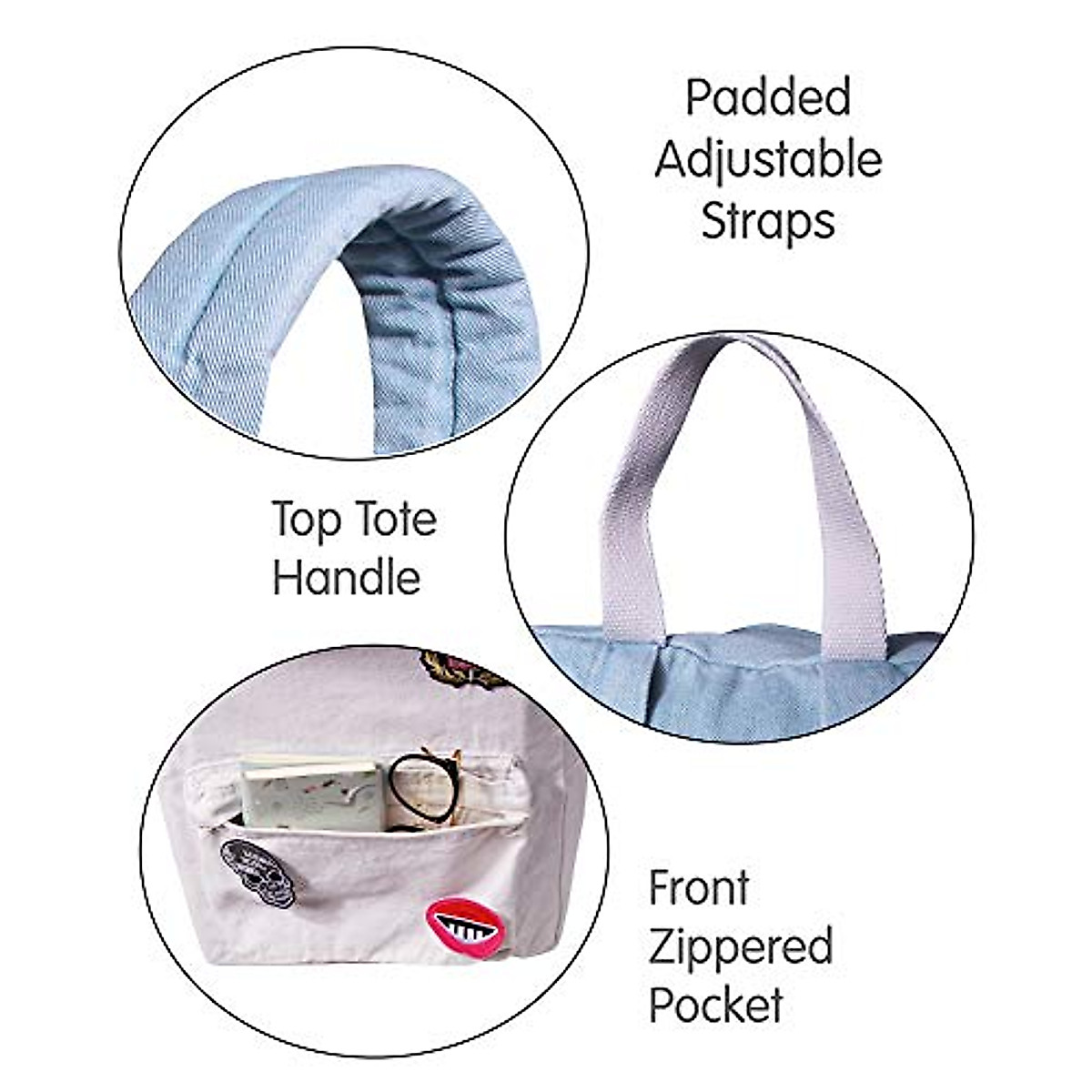 Kedera College School Denim Backpacks Girls Cute Bookbags Student Backpack Laptop for Teenage