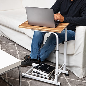 Mind Reader Standing Desk, Laptop Stand, Height Adjustable, Computer Table, Work Table, MDF, 19" L x 12" W x 31" H, Black