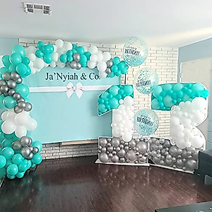 PartyWoo Teal Balloons, 50 pcs 12 Inch Teal Blue Balloons, Turquoise Balloons for Balloon Garland or Balloon Arch as Birthday Party Decorations, Wedding Decorations, Baby Shower Decorations, Teal-Y69