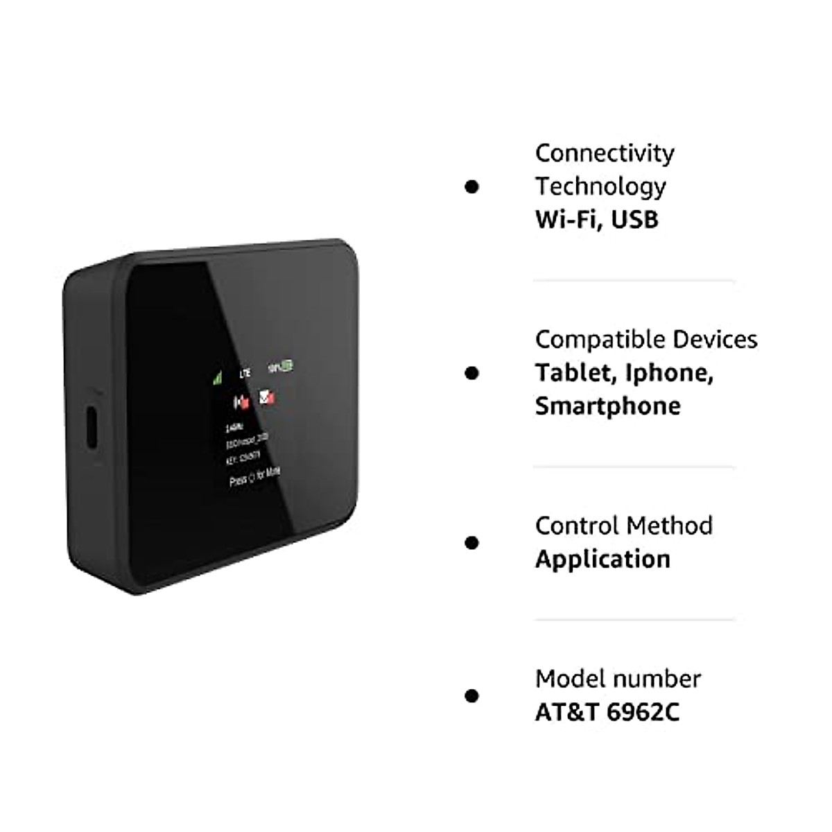 AT&T Wi-Fi Turbo Hotspot 2, 256 MB, Black - Prepaid Hotspot, dual band