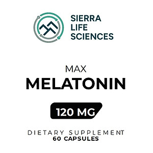 Max High Dosage Melatonin 120 mg in Easy-to-Swallow Capsules - 30 Servings
