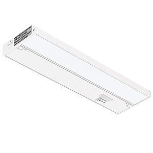 GETINLIGHT 3 Color Levels Dimmable LED Under Cabinet Lighting with ETL Listed, 12-inch, Warm White (2700K), Soft White (3000K), Bright White (4000K), White Finished, IN-0210-1