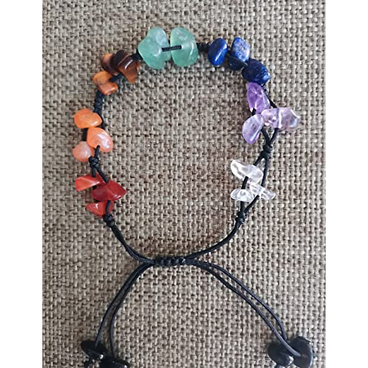 SALIMBENI Handmade Natural Gemstones Bracelet 7 Chakras Healing Crystals Bracelet Yoga Stone Beads Bracelets Meditation Bangle for Womens Mens