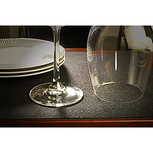 Duralux Black Shelf Liner (one 20" x 10' roll) | Drawer Liner | Non-Adhesive | Felt-Backed for Dual Use | Non-Slip | Durable & Waterproof | Home & Office