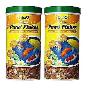 Flaked Fish Food for Small Goldfish and Koi with Premium Nutrition (2 Pack) (6.35-Ounce, 1-Liter) (2 Items)