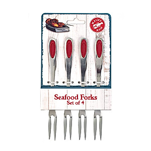 Maine Man Spring-Action Lobster Cracker, Chrome-Plated Zinc Alloy and Silicone