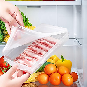 6 Pack Bacon Keeper, Deli Meat Saver for Refrigerator, Container with Airtight Lid, Cold Cuts Cheese Bacon Storage Container for Refrigerator, Lunch Meat Container, 3pcs Serving Tongs