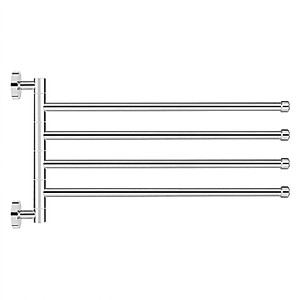 Bathroom Swing Arm Towel Bars 4Arm Wall Mounted Swivel Towel Rack Hanger Holder Stainless Steel Bath Towel Rod Arm for Home Kitchen Bathroom