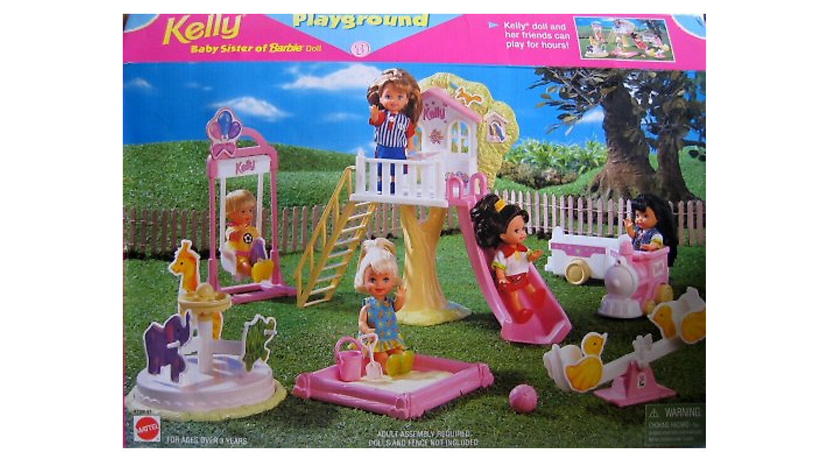 Barbie Kelly Playground Playset - Fun Tree House & Slide