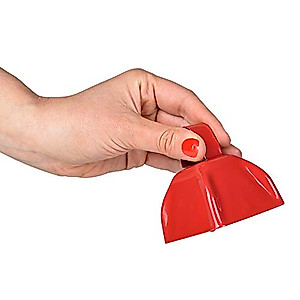 Metal Cowbells - Red 3 Inch Cow Bells Noise Makers, Loud Call Bell with Handles for Sporting Events, Cheering, Team Spirit, Noisemakers, Weddings, (Pack of 12)