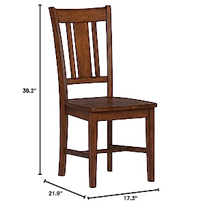 International Concepts San Remo Splat Back Chair, Espresso