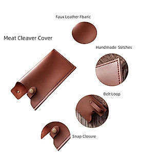 Senvitate Knife Sheath, Meat Cleaver Sheath, Universal Kitchen Butcher Knife Case, Chef Knife Edge Guard, Abrasion Resistant Cleaver Knife Cover Sleeves Knife Protectors