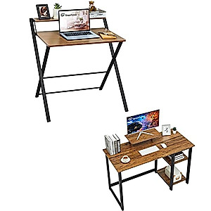 GreenForest Folding Desk No Assembly Required with Small Computer Desk 40 inch Home Office Work
