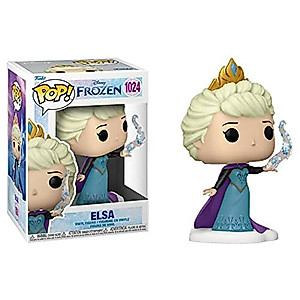 POP Disney: Ultimate Princess - Elsa Funko Vinyl Figure (Bundled with Compatible Box Protector Case), Multicolor, 3.75 inches
