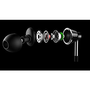 1MORE Dynamic Driver In-Ear Earphones Fashion Headphones with Ergonomic Comfort, Balanced Sound, Tangle-Free Cable, Volume Control, Microphone - 1M301 Black/Red (Renewed)