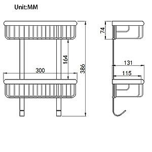 Weirun Bathroom Brass Square 2-Tier Corner Shelf Basket with Towel Hook Bath Shower Caddy Storage Organizer Holder Rack Heavy Duty Wall Mounted,Oil Rubbed Bronze