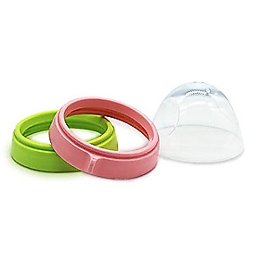 ROMIRUS Bottle Collars Rings Replacement for Comotomo Baby Feeding Bottles, 4 Count (Green)