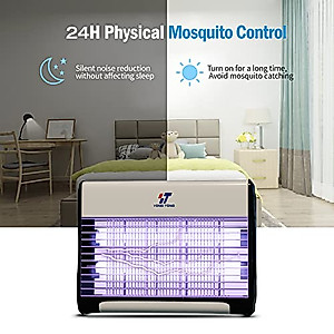 YONGTONG Set n Zap！Indoor High-Powered 3000V Electric Mosquito Killer, Pest Control Bug Zapper with 20W Light for Moth, Wasp, Fly, Mosquito Lamp for Apartment, Kitchen, Office, Restaurant