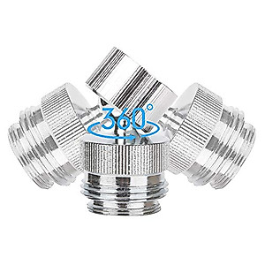 Swivel Faucet to Garden Hose Adapter Kit, Multi-Thread Garden Hose Adapter with Removal Faucet Aerator, 360-degree Swivel Faucet Adapter Connect Hose to Sink, Female Sink to Hose Faucet Adapter