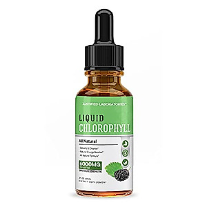 (2 Pack) Liquid Chlorophyll Drops 6000MG Maximum Strength Green Concentrate Packed with Antioxidants Minerals and Vitamins 2 FL OZ Bottle (2 Bottles)