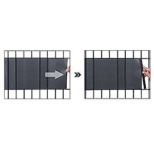 SONGMICS GPJ50GY PVC Privacy Screen Strips 50 m x 19 cm Extra Thick Opaque with 25 x Mounting Clips Anthracite, Charcoal