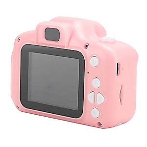 KENANLAN Kids Camera, Kids Digital Video Cameras Portable Mini Kids Selfie Camera Toy with Protective Silicone Cover, 2.0in TFT Color Screen, Christmas Birthday Gifts(Pink)