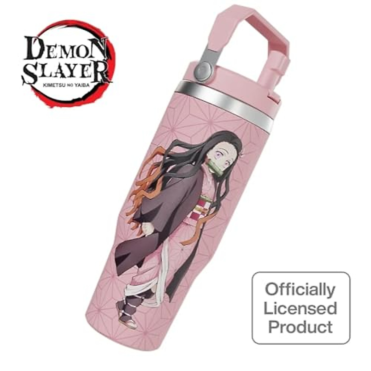 Demon Slayer Kimetsu No Yaiba Nezuko Tumbler with Lid, 30 Oz Water Cup, Vacuum Insulated, Anime Water Bottle, Reusable Insulated Stainless Steel tumbler for Water, Iced Tea or Coffee