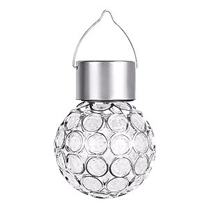 ZHUANYIYI 3 Pieces, Outdoor Solar Lights, Creative Hanging Hollow Ball Courtyard Lawn Landscape Lights, Home Garden Pavement Waterproof Decorative Lights