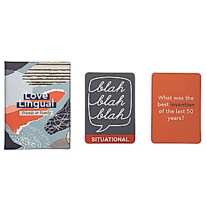FLUYTCO Love Lingual: Friends & Family - Better Language for Better Love - 150 Conversation Starter Questions and Icebreakers - Relationship and Team Building Card Game