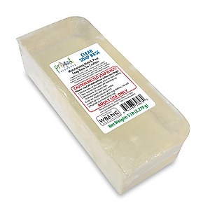 Primal Elements Clear Soap Base - Moisturizing Melt and Pour Glycerin Soap Base for Crafting and Soap Making, Vegan, Cruelty Free, Easy to Cut, Unscented - 5 Pound