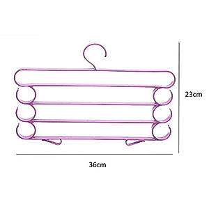 WXZNB Hangers 3Pcs Plastic 4 Layers Pants Trousers Hanger Holder Space Saving Clothes Belt Tie Scarf Towels Storage Organizer 7F
