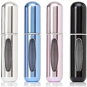Mini Refillable Perfume Atomizer Bottle - Portable Refillable Spray, Atomizer Perfume Bottle, Scent Pump Case, Perfume Atomizer Refillable Travel (5ml, 4 Pack)