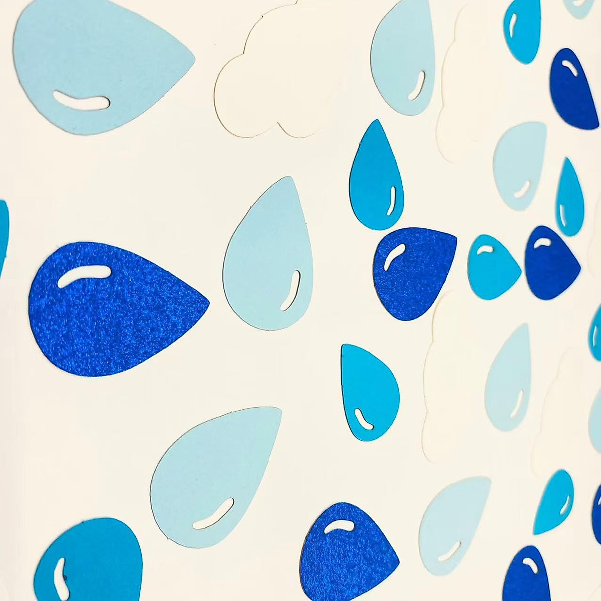 100PCS Cloud Raindrop Confetti for The Bride Is on Cloud 9 Bachelorette Party Decorations