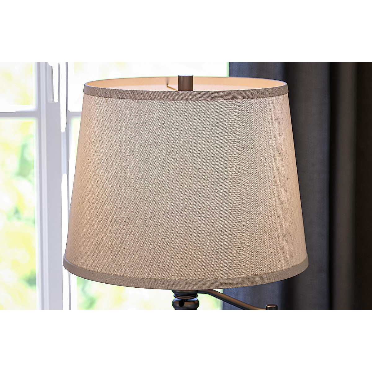 Kenroy Home 32215CBZ Riverside Swing Arm Floor Lamp with Copper Bronze Finish, Classic Style, 59" Height, 24" Width, 18.625" Depth