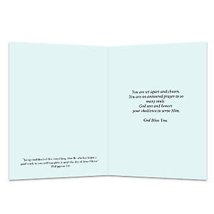 Simply Uncaged Christian Gifts Ministry Appreciation Card 5x7Inch for Pastor, Minister, Church Staff, Volunteers, Ministry Appreciation Gift Card for Ministers (Single Card)