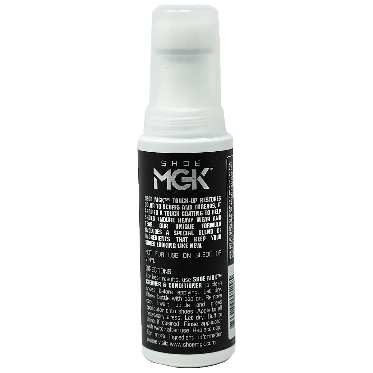 Shoe MGK Black Touch-Up - Ideal for Restoring Black Shoes, Tennis, Dress Shoes, and More