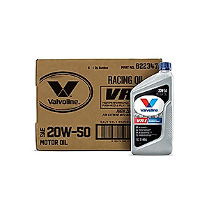 Valvoline VR1 Racing SAE 20W-50 Motor Oil 1 QT, Case of 6