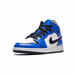 Jordan Big Kid's 1 Mid SE Signal Blue/Black-White (BQ6931 402) - 7