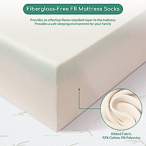 Airdown California King 10 Inch Memory Foam Mattress with Breathable Bamboo Cover, Medium Firm Green Tea Gel Mattress for Pressure Relieving, CertiPUR-US Certified, Made in USA