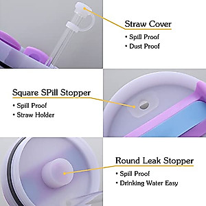 ELIUNG 12PCS Cup Spill-proof Stoppers Compatible For Stan-ley Cup 2.0 30oz 40oz Stan-ley Tumbler with Handle Spill Prevention Plugs Sili-cone Spill-proof Plugs Accessories, White