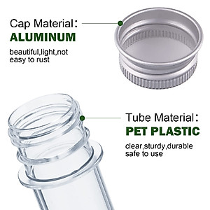 80 Pcs Plastic Test Tubes with Caps 45ml Clear Test Tubes 140 x 25 mm Gumball Candy Tubes for Science Party Supplies Science Experiment Halloween Christmas Birthday Gifts Home Decoration