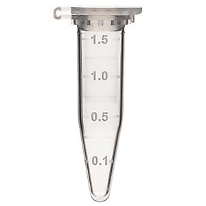 FunChem Microcentrifuge Tubes, Polypropylene Graduated Transparent Plastic Centrifuge Test Vials with Flat-Top Snap Cap, 1.5 mL, Pack of 500