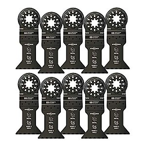 Starlock™ 1-3/4" Multi-Material Metal/Wood Oscillating Multi-Tool Blade, 10PC (Fits: Bosch and Fein. Also fits non-Starlock multi-tools: Milwaukee, Ridgid, Makita, Rockwell and more)