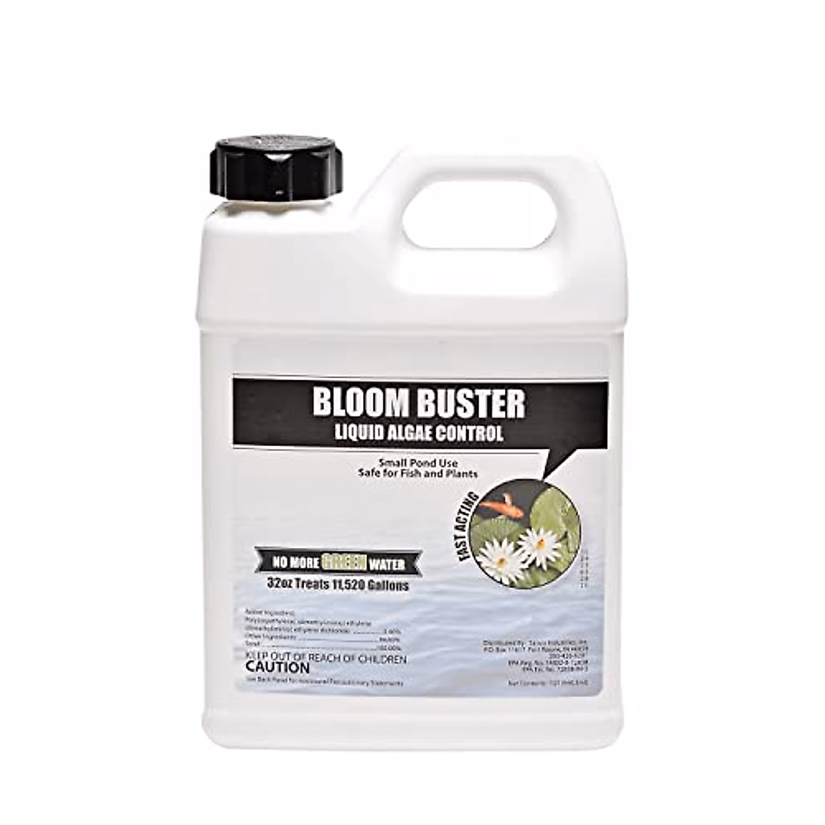 Bloom Buster Algae Control for Fish Ponds & Water Gardens - 32 Ounces - Safe for Koi Fish, Goldfish & Plants - Controls Algae in Ponds & Water Features, EPA Registered