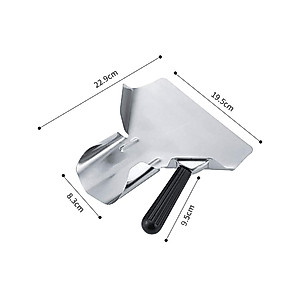 Popcorn Scoop,Stainless Steel French Fry Bagger Scoop Desserts Scooper for Snacks Desserts Ice Dry Goods