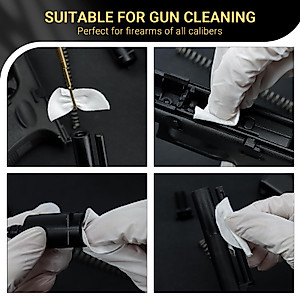 Thick Gun Cleaning Patches 600PCS Gun Cleaning Pads with Storage Box Gun Cleaning Cloth Round Gun Cleaner 9mm Cleaning Patches for Firearms Fit for .22 .380 .308 .357 .45 Caliber Gun Cleaning Wipes