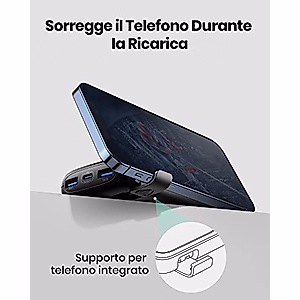 INIU Portable Charger, Small 10000mAh Power Bank USB C In/Output 22.5W Fast Charging, 3-Output Mini Battery Pack Charger with Phone Holder for iPhone 14 13 12 11 Pro Samsung S23 A53 Google iPad Tablet